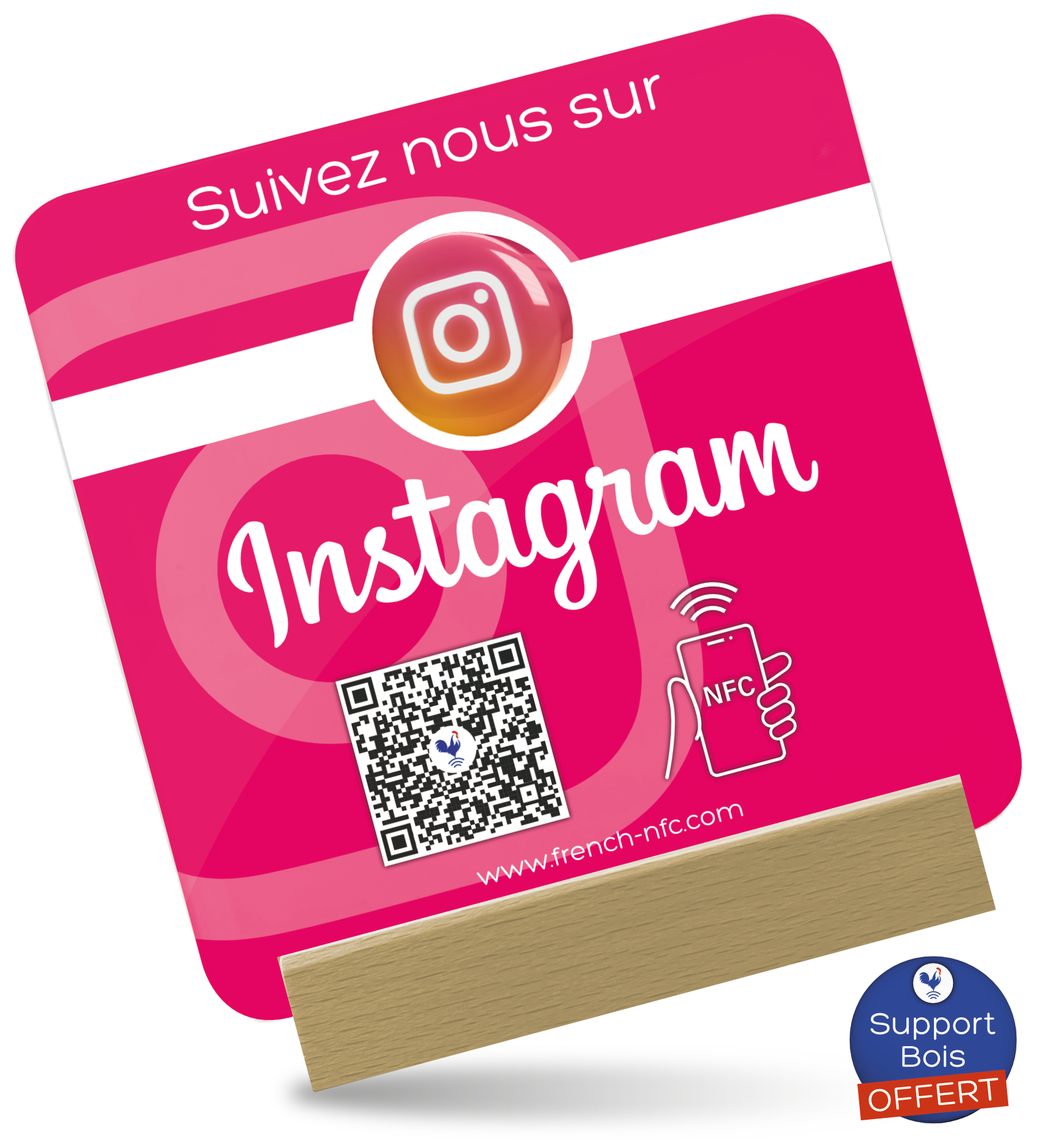 Plaque Plexiglass Réseaux Connectée NFC – Instagram – FRENCH NFC – Vos ...