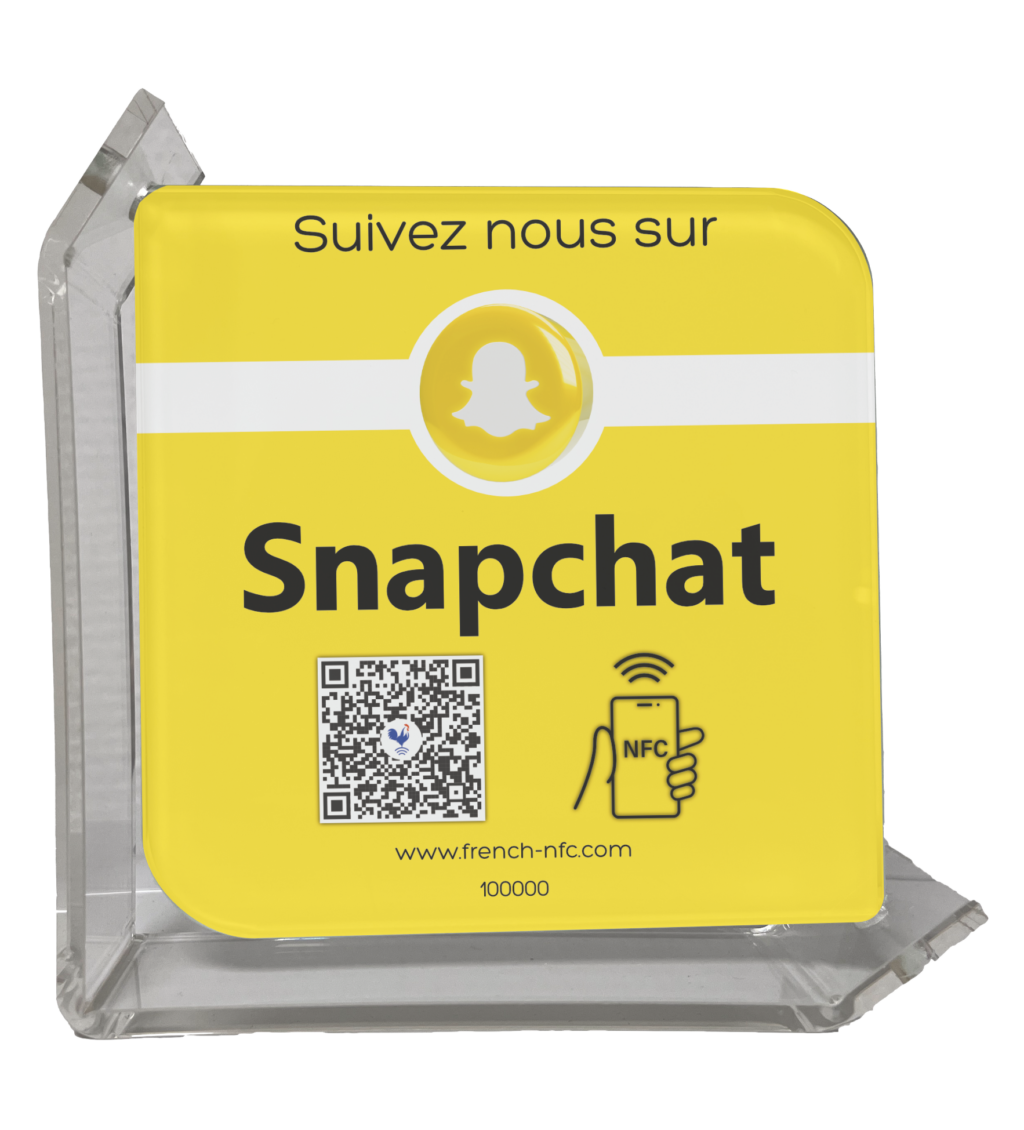 Plaque Verre Réseaux Connectée NFC – Snapchat – FRENCH NFC – Vos ...