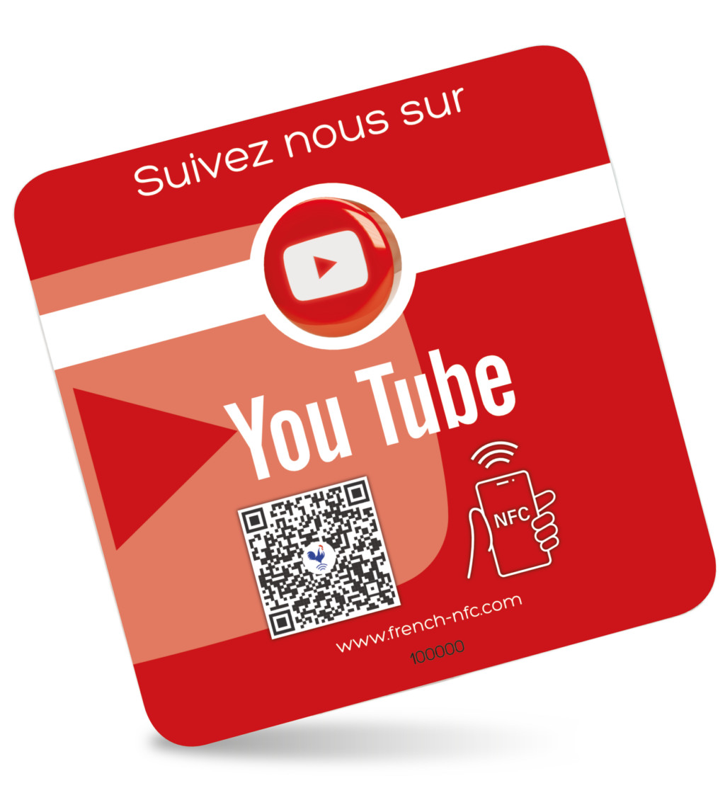 Sticker Réseaux Connectée NFC – YouTube – FRENCH NFC – Vos Produits ...