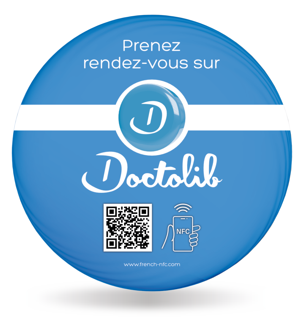 Sticker 3D Réseaux Connectée NFC – Doctolib – FRENCH NFC – Vos Produits ...