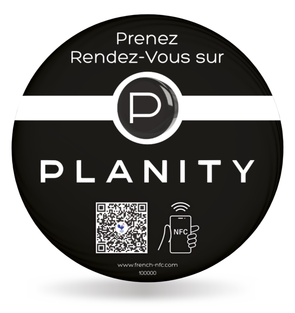Sticker 3D Réseaux Connectée NFC – Planity – FRENCH NFC – Vos Produits Connectés