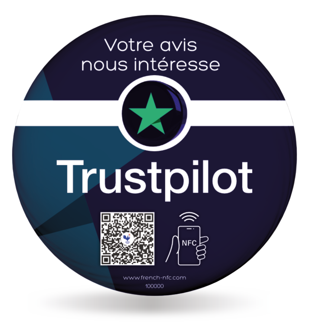 Sticker 3D Réseaux Connectée NFC – Trustpilot – FRENCH NFC – Vos ...