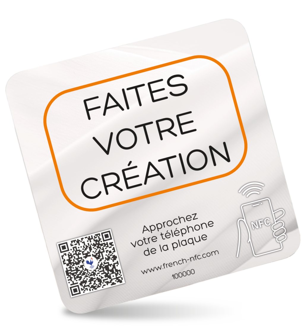 Stickers NFC 12x12cm – FRENCH NFC – Vos Produits Connectés